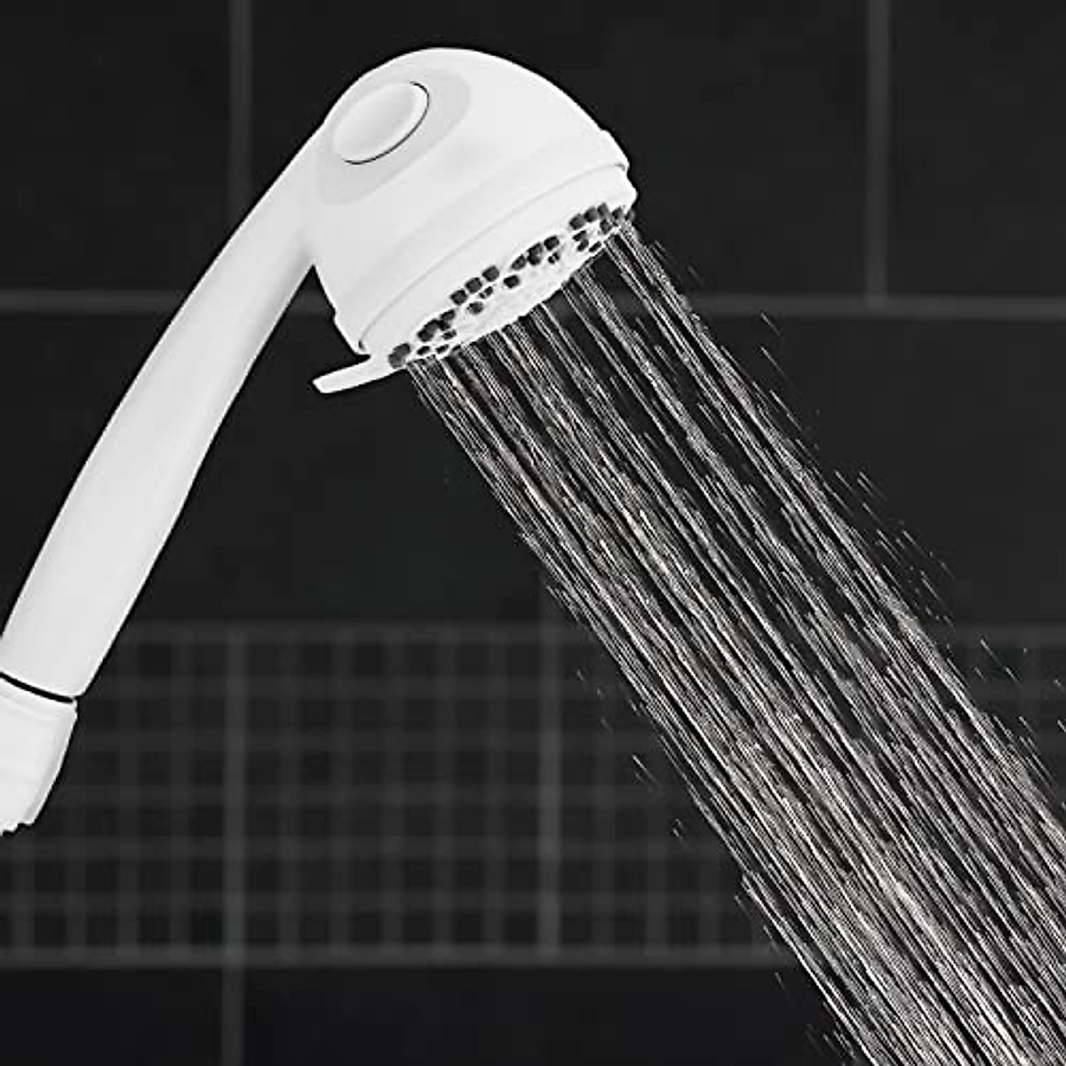 Waterpik High Pressure Hand Held Shower Head With Hose, Power Spray 5-Mode, White FPC-551E