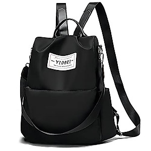 CHARMORE Stylish Women's Anti-Theft Backpack - Waterproof Nylon Rucksack Casual Daypack for Travel