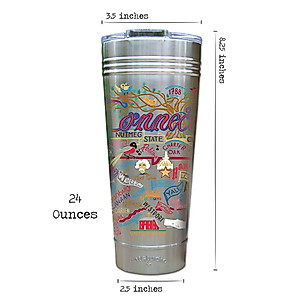 Catstudio Connecticut Thermal Tumbler | Triple Wall Insulation With Non Slip Bottom | Great Travel Cup for Water, Coffee, Tea, or Smoothies