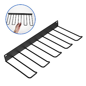 OFFSCH Tool Holder Rake Holder Garage Organization Battery Tools Holder Cordless Drill Tools Organizer Garage Wall Organizer Shovel Holder Storage Shelves Drill Rack Black Carbon Steel