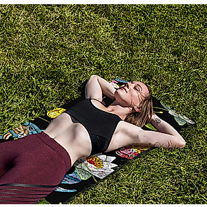 nuveti Yoga Mat Print Extra Thick TPE Non Slip Fitness Exercise Mat with Carrying Bag,72"x24" Extra Thick 6MM Exercise & Workout Mat for Yoga, Pilates Fitness and Floor Exercises