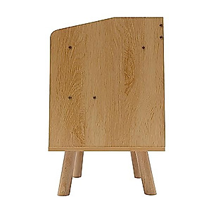 WaShaRoom Nightstand, 2 Drawer Dresser for Bedroom Maple Color Bedside Table with Drawer, Bedside Table End Tables Living Room, File Cabinet Storage with Sliding Drawers and Shelf for Home Office