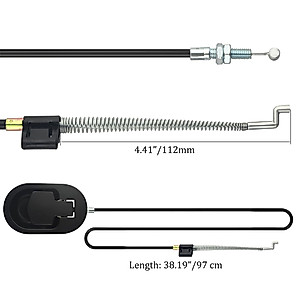 TOVOT 2 Sets Metal Recliner Handle with Cable Sofa Replacement Parts Recliner Lever Replacement Release Couch Handles (Black)