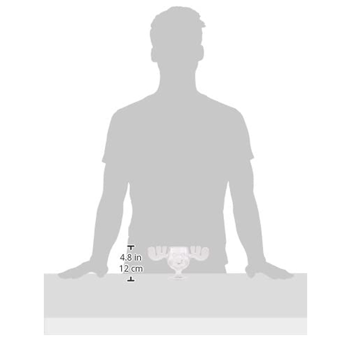 Spoontiques - National Lampoon’s Christmas Vacation Acrylic Moose Cup - Griswold Moose Mug - 4.5” - 6 Ounce,Clear