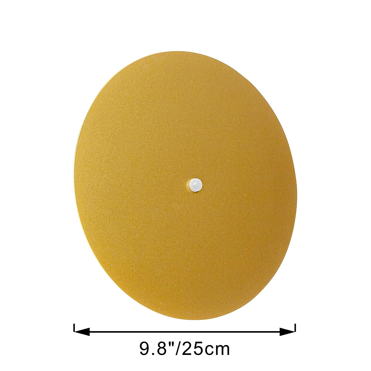 SKIVTGLAMP 9.84″Iron Wall Sconce Rechargeable Battery Operated LED IR Sensor Wall Lamp, No Drilling Cordless Farmhouse Grind Arenaceous Paint for Rustic Backlight Leaning Customizable (Golden)