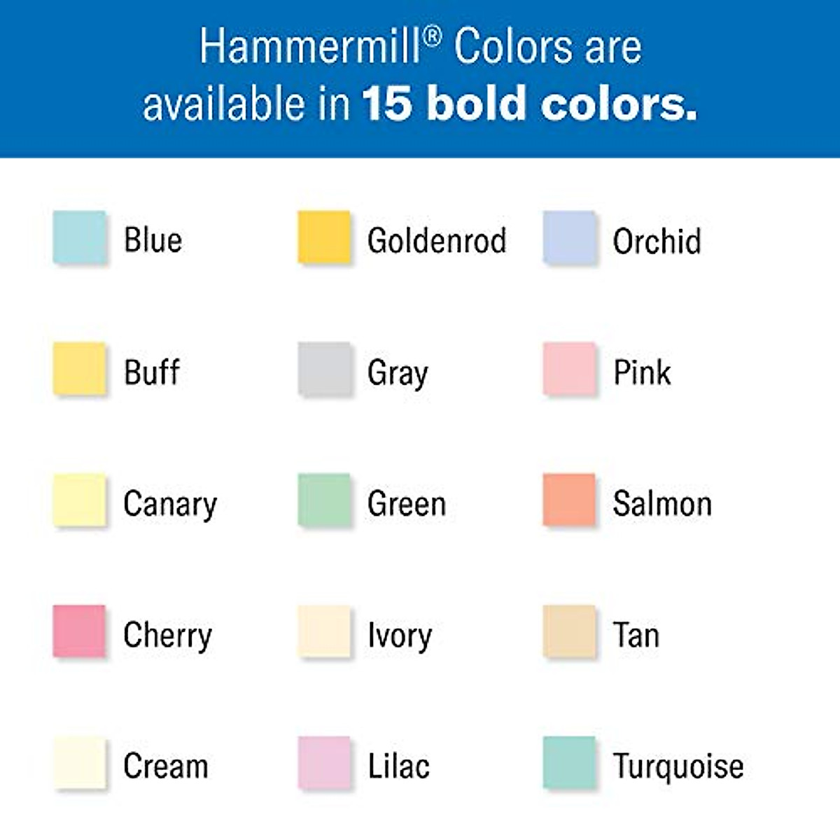 Hammermill Colored Paper, 20 lb Blue Printer Paper, 8.5 x 11-1 Ream (500 Sheets) - Made in the USA, Pastel Paper, 103309R
