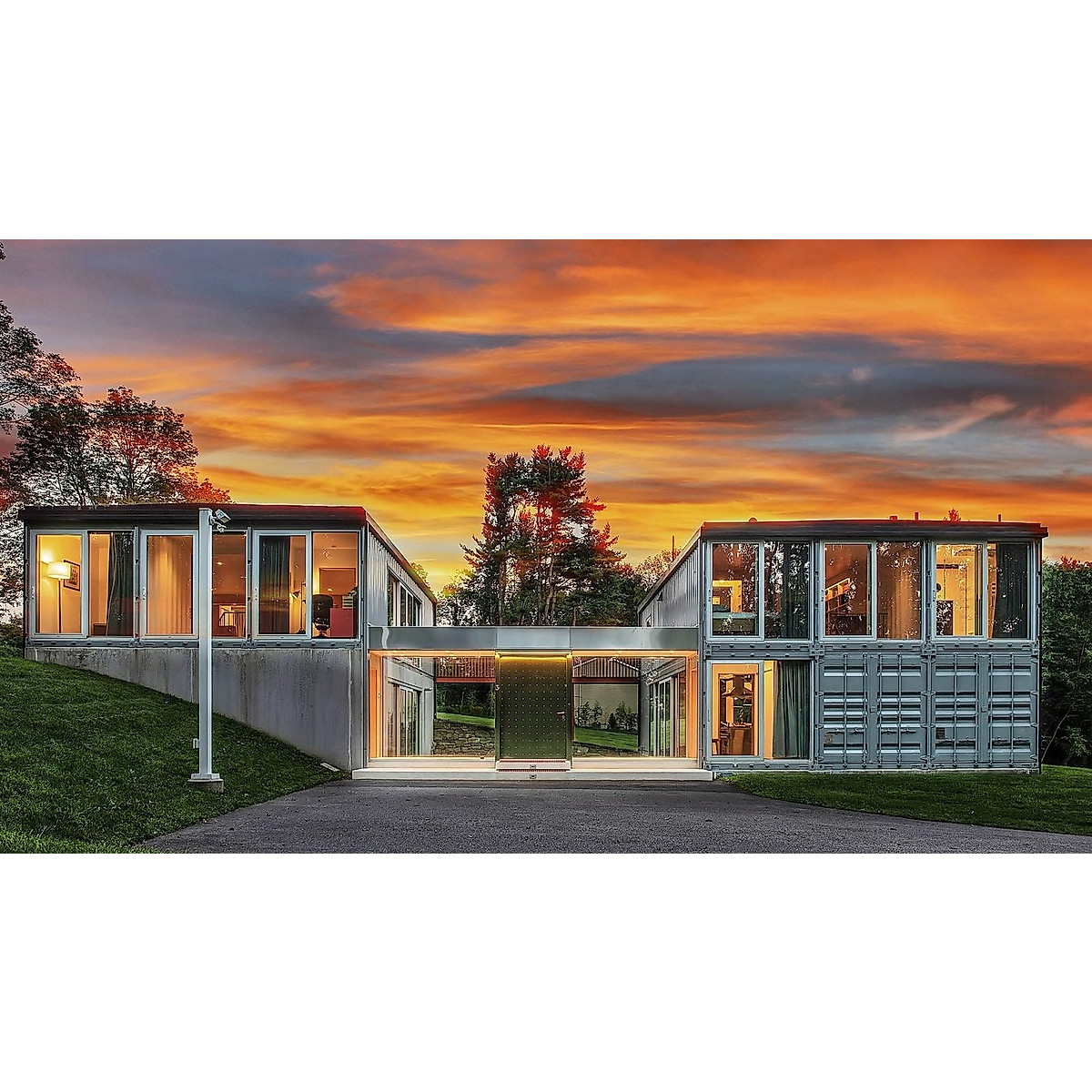 40FT Tiny Home for Adults to Live in, Portable Prefab House Customizable,Foldable Mobile Home with Steel Frame, Prefabricated Expandable Container House Modular Home, Tiny Home, prefab Home