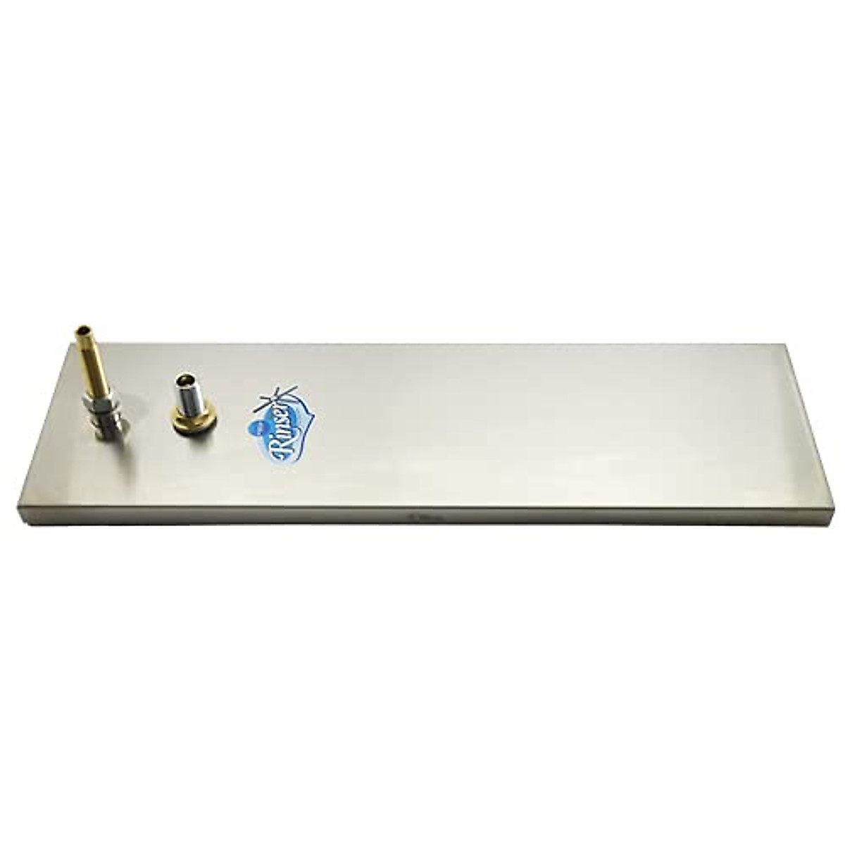 KROME 45″ X 7″ Side Spray Glass Rinser Drip Tray – Brushed Stainless – with Drain - C463.SS
