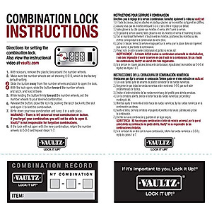 Vaultz Money Bag with Lock - 5 x 8 Inches, Men & Women's Locking Accessories Pouch for Cash, Bank Deposits, Wallet, Medicine, Phone and Credit Cards - Black