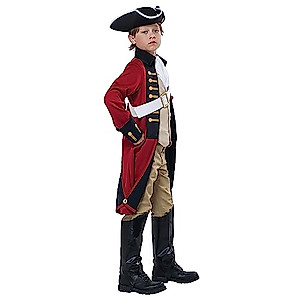 California Costumes Boys British Redcoat Costume - Medium (8-10), Red