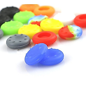 BeautyMood 40pcs Colorful Silicone Accessories Replacement Parts Thumb Grip Cap Cover For PS2, PS3, PS4, PS5, XBox 360, XBox One Controller