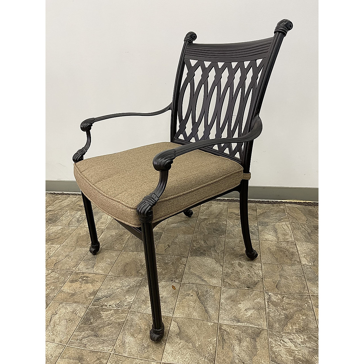 Patioland Grand Tuscany Outdoor Cast Aluminum Powder Coated 11-Piece Dining Set with Extendable 48X132 Table (with 10 Regular Chairs)