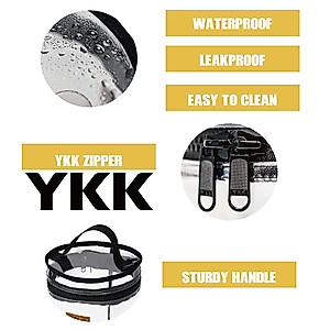 Rough Enough Clear Makeup Toiletry Bag for Traveling Large Cosmetic Pouch Case Organizer Travel Essentials Accessories Storage for Women with Zipper Handle Vacation