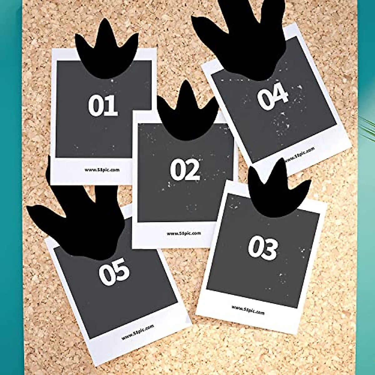 Dinosaur Footprints Stickers 45 pcs Dinosaur Tracks Decals Removable Peel and Stick Wall Stickers Baby Nursery Removable Wall Decor Decals 