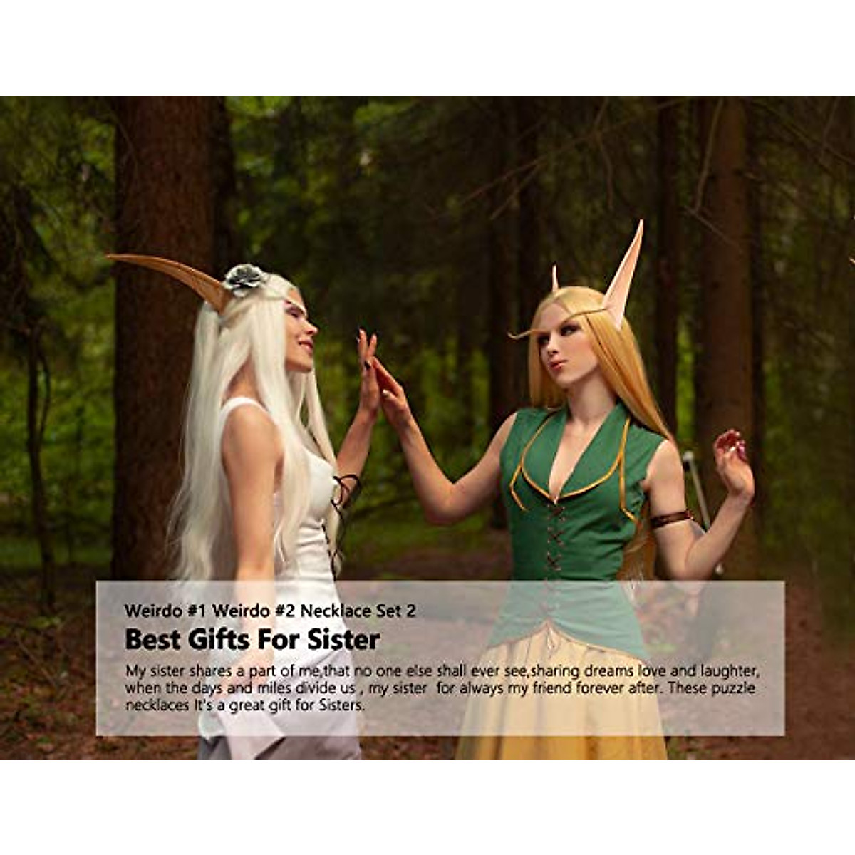 HOFOYA Split Heart Necklace Weirdo 1 Weirdo 2 Best Friends Forever Necklaces BFF Necklace for 2 Friendship Birthday Graduation Valentines Gifts for Sisters Best Friends.