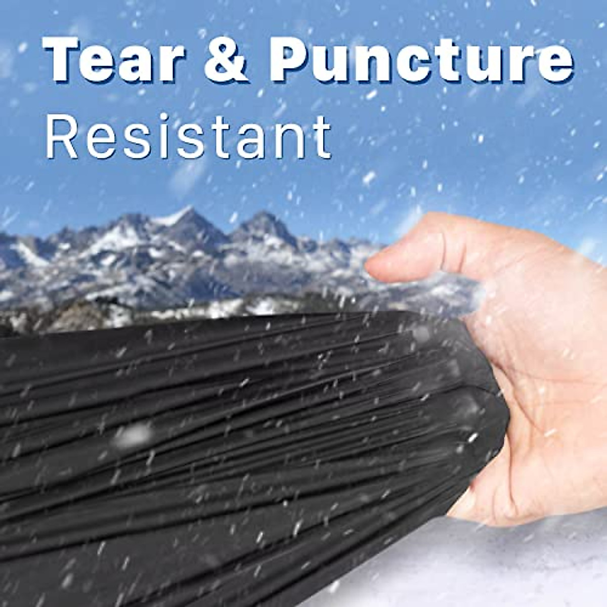 Oceas Outdoor Mylar Emergency Blankets - 4 Pack of Extra Large Thermal Foil Space Blankets - Designed by NASA for Camping, Hiking, and Car Use (Black)