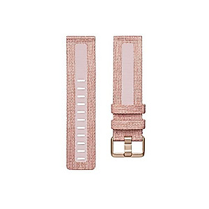 Fitbit Versa Family Accessory Band, Official Product, Woven Reflective, Pink, Small