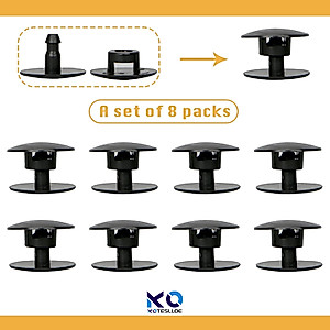 KOTESLLOE 8 Sets Replacement Rivets for Crocs, Replacement Parts for Crocs, Accessories Help You Repair Instead Replace a New Pair of Crocs, Rivets for Crocs Strap Replacement, Black