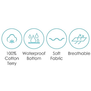 Kushies Baby Deluxe Change Pad, Terry Grey