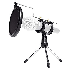 Rockville RTMS21 Desktop Tripod Microphone Stand with Pop Filter + Shock Mount