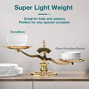 Dinnerware Set, HomeElves 18-PCS Kitchen Opal Dishes Set Service for 6, Lightweight Glass Plates and Bowls Set, Safety for Microwave & Dishwasher, Break and Chip Resistant