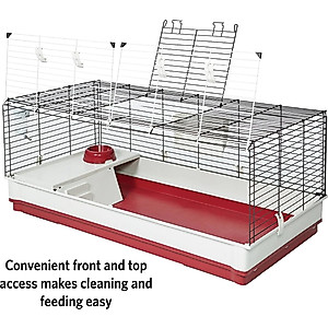 LAZAT Luxury Guinea Pig Cages - Rabbit cage for Rabbit, Guinea Pig, Ferret, Chinchilla, The Perfect Haven for Small Pets. (47.16 x 23.62 x 19.68 inches)