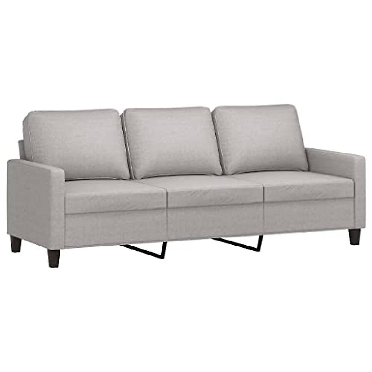 vidaXL 3-Seater Sofa Light Gray 70.9" Fabric