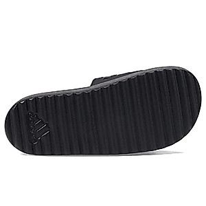 adidas Women's Adilette Platform Slide Sandal, Black/Black/Black, 8