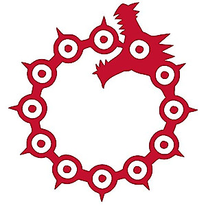 MELIODAS Dragon Tattoo Vinyl Sticker Decal for Laptop,Car Window, Bumper and Furniture. (Red, 1.9" x 2")