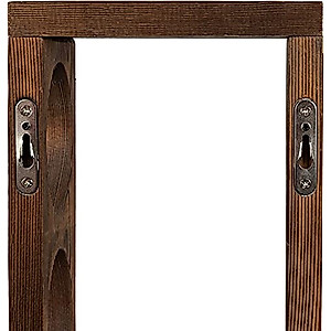 Rustic State Sonoma Wall Mounted Wood Vertical Wine Rack Holder Storage Shelf Organizer for 4 Bottles - Home, Kitchen, Dining Room Bar Décor - Walnut