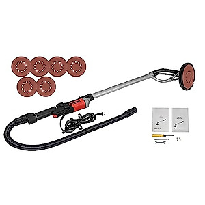 BBBuy 800W Drywall Sander Commercial Electric Sander with 6 Pcs Sanding Pads Discs Adjustable Variable Speed 1000-2000 RPM Wall Sander with Extendable Handle