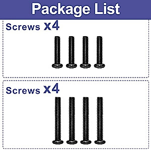 TV Stand Screws for Vizio TV Stand Legs Screws Kit, for Vizio 32” 50” 55” 58” TV Legs 32H-G9 D32F-G4 V505-J01 V555-H11 V555-G1 V555-J01 M556-H1 V585-H11 V585X-H1 V585-H1 Universal TV Mount Screws