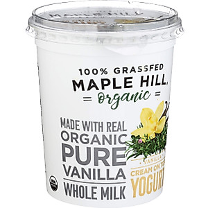 Maple Hill Creamery Yogurt Vanilla 100%Gr sugar freed, 32 oz
