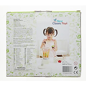 New Classic Toys Wooden Smoothie Set - Pretend Play Toy for Kids Cooking Simulation Educational Toys and Color Perception Toy for Preschool Age Toddlers Boys Girls