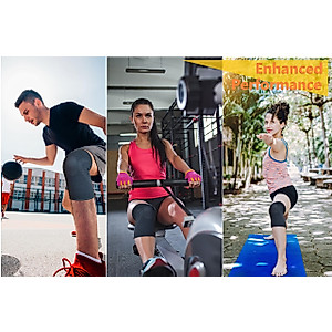 VJ Victory Jump Copper knee braces for knee pain - Knee Compression Sleeve Support for Men and Women, Knee Pads for Meniscus Tear, ACL, Arthritis, Joint Pain Relief, S