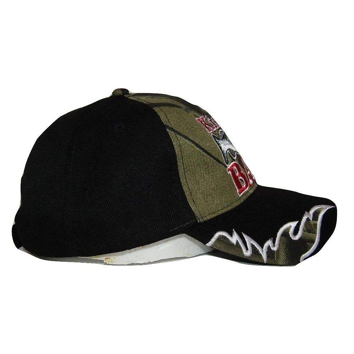 Trade Winds Redneck Hillbilly Kiss My Bass Black/Camo Camouflage Fishing Cap #1 CAP920 Hat
