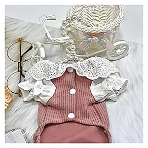 PROEES Small Dog Jumpsuit Pets Clothes Suits Puppy Dog Overalls Clothing (Color : Khaki, Size : Medium)