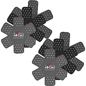 All-Clad Premium Cookware Protectors: Pot and Pan Protectors for Kitchen Organization - Perfect for Cast Iron, Steel, or Glass, 6-Piece, Black/Grey