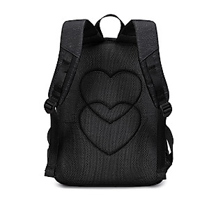 Wadirum Cute Backpack for Girls Fashion Laptop Bag Fit for 15.6 Inches Notebook Black