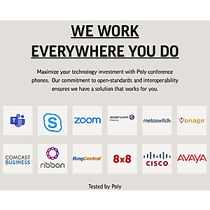 Poly - Trio C60 IP Conference Phone (Polycom) - Smart Conference Phone for Any Meeting Space - 5" Color Touch Display - Works with Teams, Zoom & More