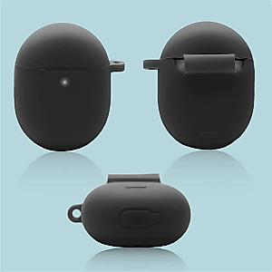 for Google Pixel Buds Pro Silicone Case Anti-Fall Anti-Scratch Shockproof Protective Cover with Keychain (Yellow)