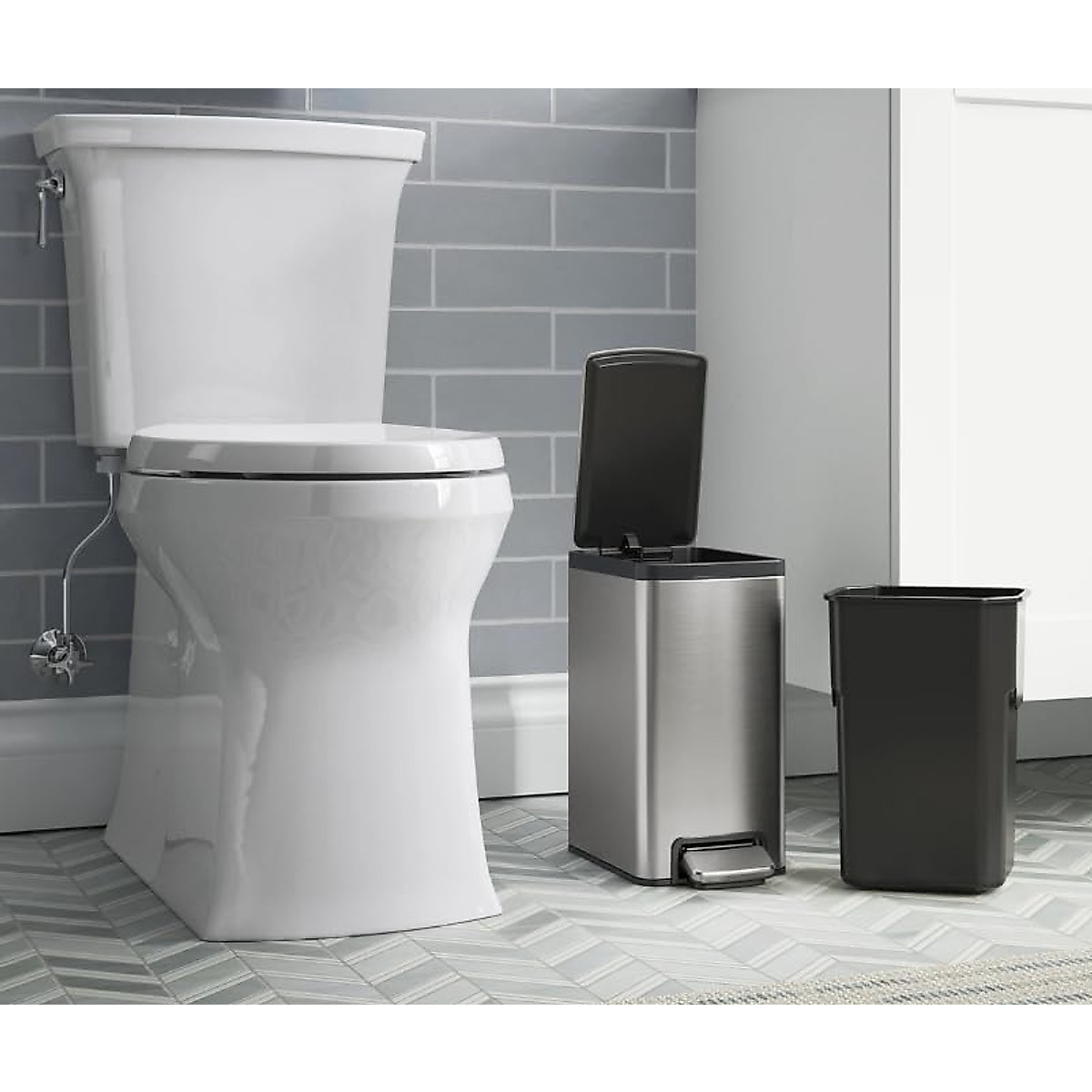 Kohler 2-Pack 6L Stainless Steel Step Trash Bin