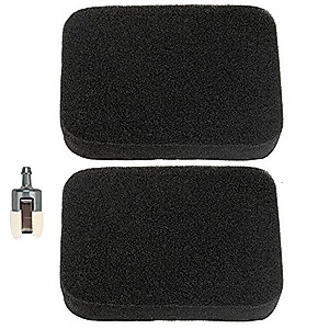 Harbot (Pack of 2) 502844401 Air Filter with Fuel Filter for Husqvarna 150BT 350BT 350BF 560BFS 560BTS Red Max EBZ5100 EBZ5100Q EBZ5100RH EBZ5150 EBZ5150RH EBZ6500 EBZ6500RH Backpack Blower