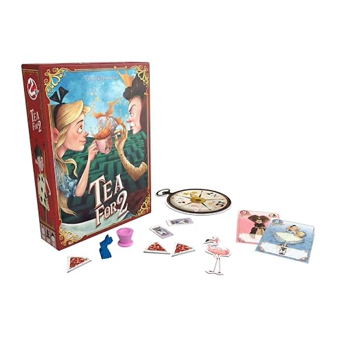 Tea For 2 Board Game - Alice's Wonderland Deck-Building Game, Strategic and Evolving Gameplay, Fun Family Game for Kids & Adults, Ages 10+, 2 Players, 30 Minute Playtime, Made by Space Cowboys