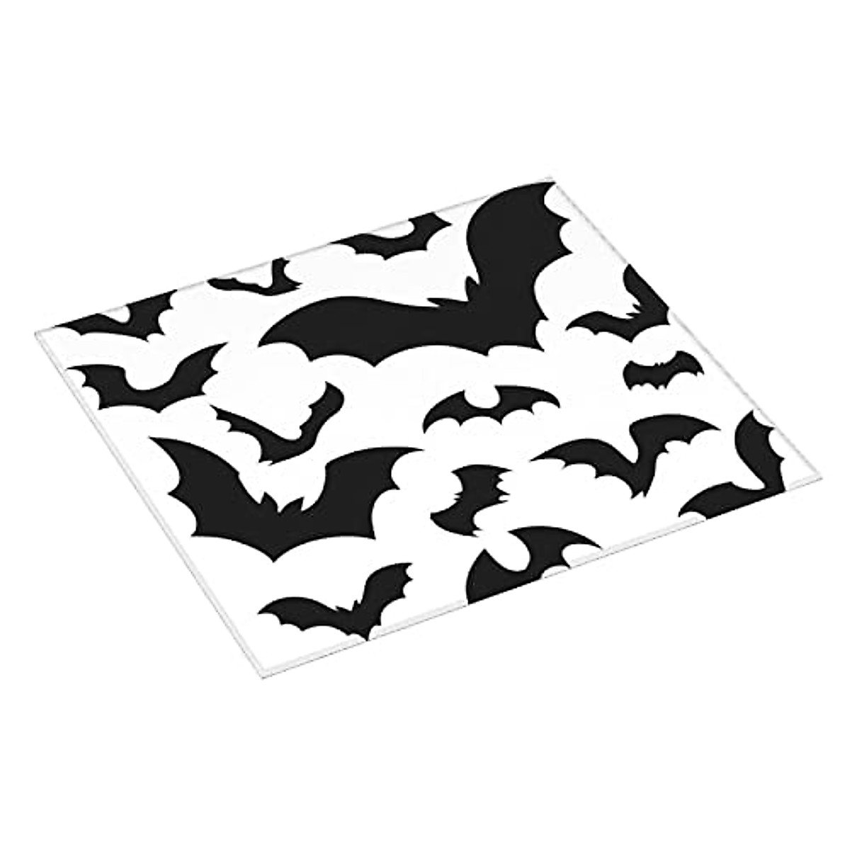 Halloween Bats Printed Drying Mat For Kitchen Ultra Absorbent Microfiber Dishes Drainer Mats Non-Slip Silicone Quick Dry Pad - 18 X 16inch