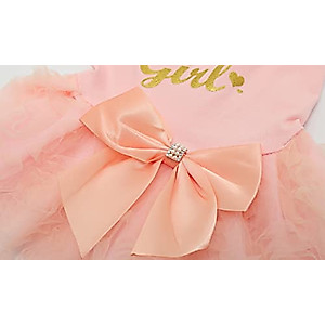 Dog Wedding Dress Breathable Tulle Tutu Doggie Apparel Skirts Clothes Pet Outfits for Small Dogs Birthday Party Dresses (Pink-Flower Girl, S)