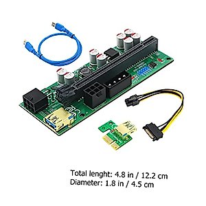SOLUSTRE 6 Sets Riser Card Mining Graphics Pcie Riser Graphic Pcie Extension Cable Mining Gpu Extension Cable Pci- e Riser Cable Adapter Cable Extension Cord Gpu Riser PCB Hard Disk X16 Ssd