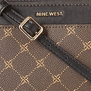 NINE WEST womens Brooklyn Jet Set CROSSBODY, Brown/Black, One Size US