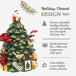 Spode Christmas Tree - Spode 250th Anniversary Christmas Tree Figural Teapot | Christmas Tea Pots for Tea Party | Christmas Teapot - Fine Dolomite | Christmas Teapots for Tea - 7.75" (26.8 Oz)