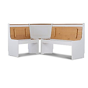 Linon Ardmore Kitchen Nook Set, White